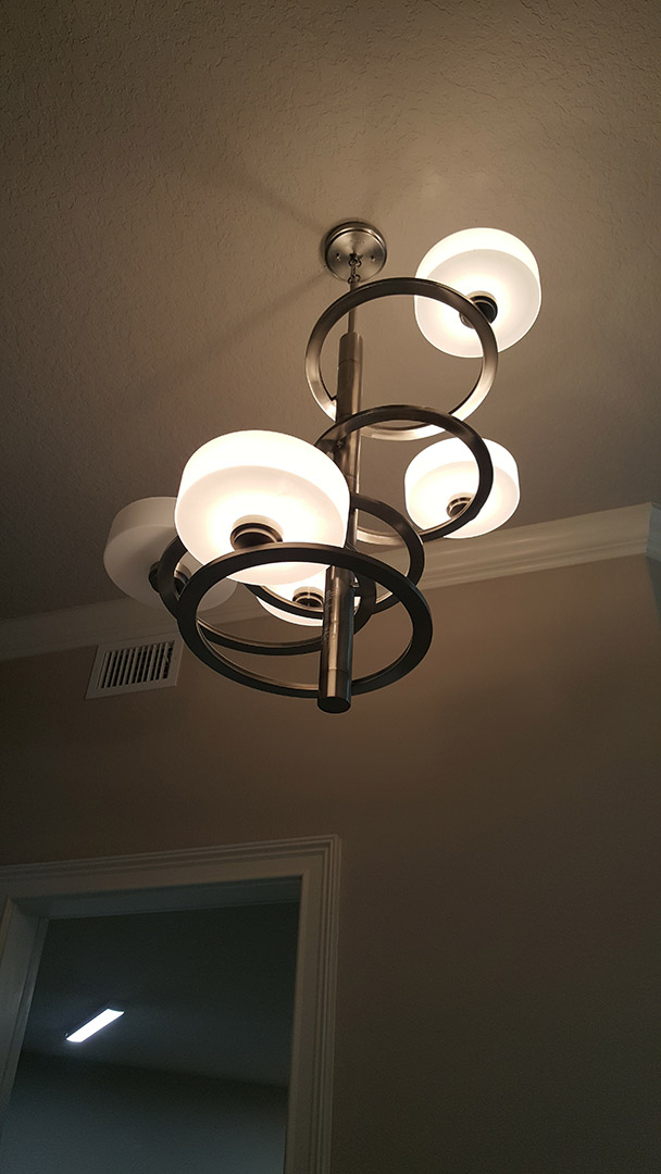 Custom LIght Fixtures - installation and assembly by DB Electrical Services